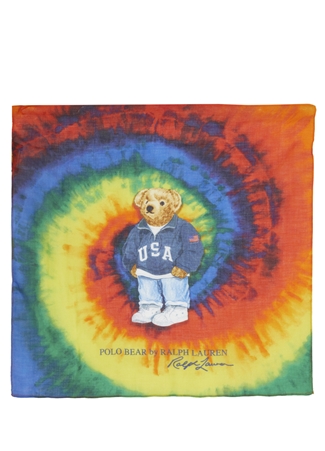 Polo Ralph Lauren Kadın Colorblocked Ayıcık Baskılı Eşarp EU Polo Ralph Lauren Kadın Colorblocked Ayıcık Baskılı Eşarp EU