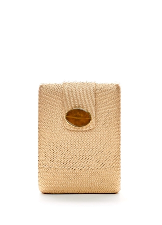 Bago Kadın Nora Akik Taşlı El Yapımı Portföyü Altın Rengi EU Bago Kadın Nora Akik Taşlı El Yapımı Portföyü Altın Rengi EU