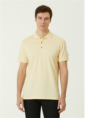 Zegna Erkek Sarı Polo Yaka Logolu T-shirt 48 IT Zegna Erkek Sarı Polo Yaka Logolu T-shirt 48 IT
