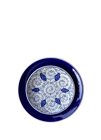 Maya Handcrafts Haliç Mavi Beyaz Desenli Çini Tabak Maya Handcrafts Haliç Mavi Beyaz Desenli Çini Tabak