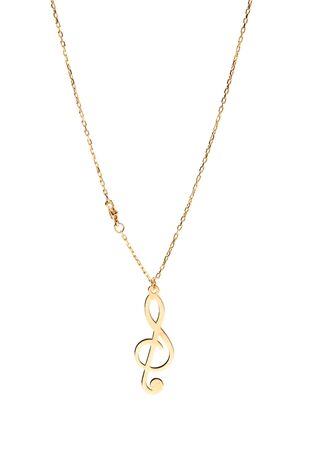 Collection-Alper Tunçoku Kadın Sol Anahtarı Detaylı Altın Rengi Kolye EU