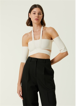 Ambush Kadın Ekru Kesim Detaylı Crop Triko Bej XS EU Ambush Kadın Ekru Kesim Detaylı Crop Triko Bej XS EU