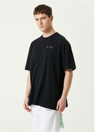 Off-White Erkek Siyah Logo Baskılı T-shirt XS EU