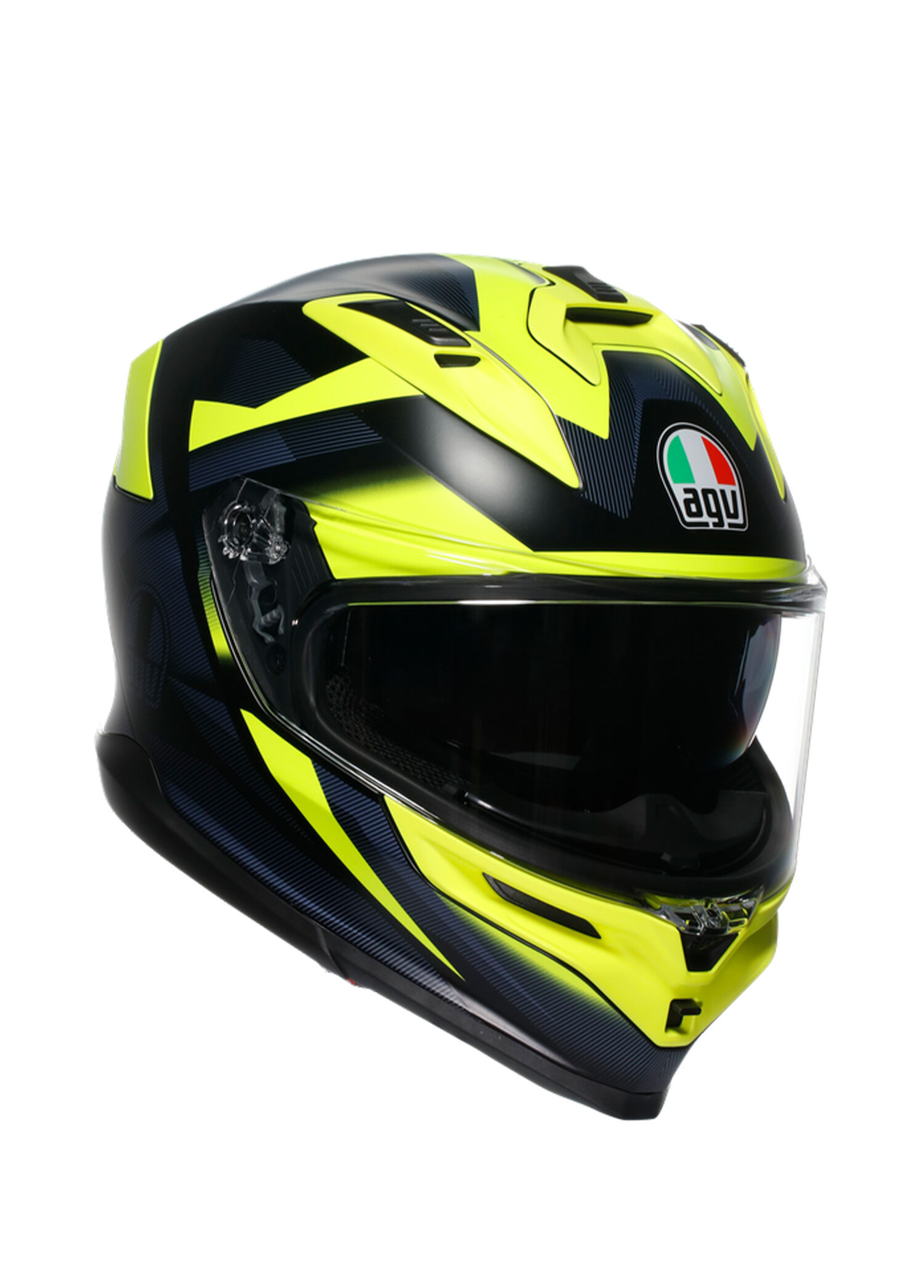 Agv - K7 MPLK Glimpse Matt Black Yellow Fluo Kapalı Motosiklet Kaskı ...