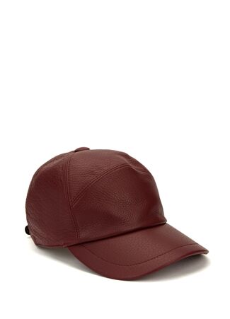 Pal Zileri Erkek Kırmızı Deri Şapka M EU