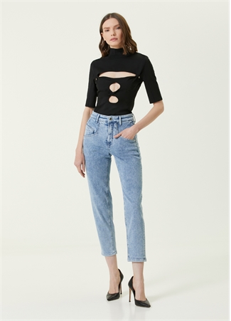 Deep Six Jeans Kadın Pia Straight Fit Mavi Jean Pantolon 27 Us