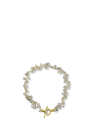 Linya Jewellery Kadın Tety Gold Asimetrik İnci Kolye Altın Rengi EU Linya Jewellery Kadın Tety Gold Asimetrik İnci Kolye Altın Rengi EU