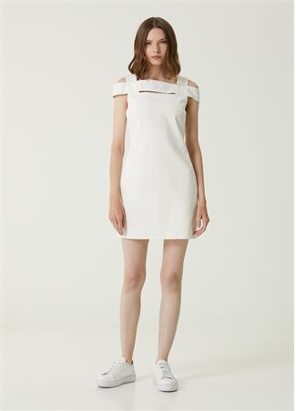 Givenchy Kadın Beyaz Kesim Detaylı Mini Elbise 36 IT