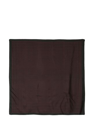 Pal Zileri Erkek Bordo Geometrik Desenli İpek Atkı EU