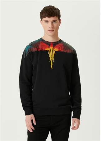 Marcelo Burlon Erkek Siyah Yakası Kanat Desenli Sweatshirt Kırmızı Xs Eu Marcelo Burlon Erkek Siyah Yakası Kanat Desenli Sweatshirt Kırmızı Xs Eu