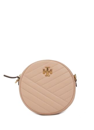 Tory Burch Kadın Bej Logo Detaylı Deri Omuz Çantası EU