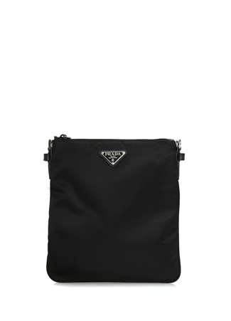 Prada Erkek Siyah Logo Detaylı Omuz Çantası EU Prada Erkek Siyah Logo Detaylı Omuz Çantası EU