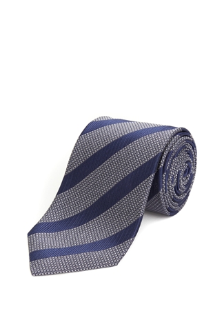 Beymen Collection Erkek Gri Verev Çizgili İpek Kravat EU IT Beymen Collection Erkek Gri Verev Çizgili İpek Kravat EU IT