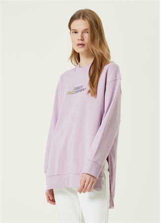 Stella McCartney Kadın Lila Logo Detaylı Sweatshirt Mor 42 IT Stella McCartney Kadın Lila Logo Detaylı Sweatshirt Mor 42 IT