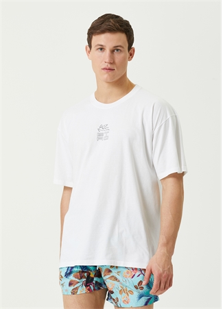 Etro Erkek Beyaz Bisiklet Yaka Logolu T-shirt S EU Etro Erkek Beyaz Bisiklet Yaka Logolu T-shirt S EU