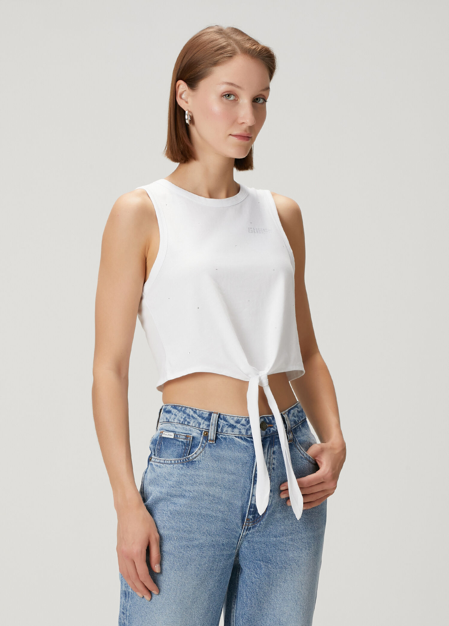Guess - Primula Beyaz Atlet - Beyaz