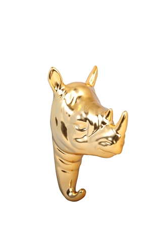Room Diaries Gold Gergedan Formlu Porselen Obje Altın Rengi Room Diaries Gold Gergedan Formlu Porselen Obje Altın Rengi