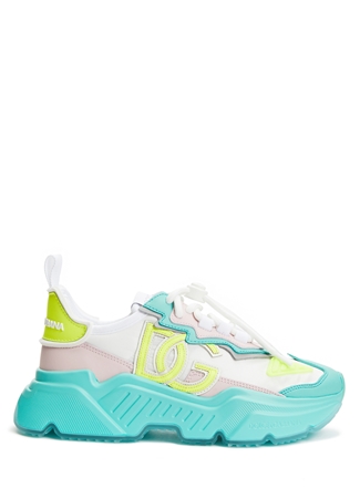 Dolce&gabbana Kadın Beyaz Yeşil Logolu Sneaker 36 Eu Dolce&gabbana Kadın Beyaz Yeşil Logolu Sneaker 36 Eu