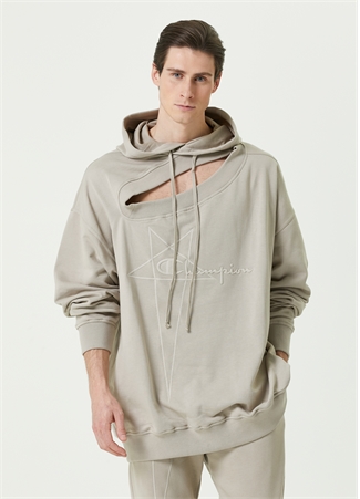 Rick Owens X Champion Erkek Sweatshirt Bej S Eu Rick Owens X Champion Erkek Sweatshirt Bej S Eu