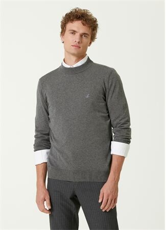 Beymen Club Erkek Gri Melanj Yarım Balıkçı Yaka Kazak S