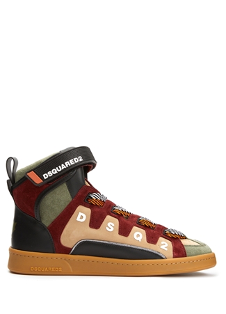 Dsquared2 Erkek Colorblocked Logolu Deri Sneaker 42 EU Dsquared2 Erkek Colorblocked Logolu Deri Sneaker 42 EU