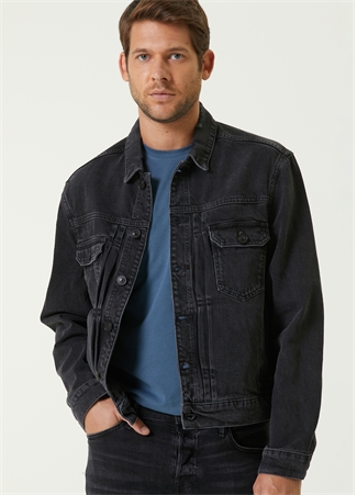 Allsaints Erkek Bocana Siyah Polo Yaka Denim Mont XS EU Allsaints Erkek Bocana Siyah Polo Yaka Denim Mont XS EU
