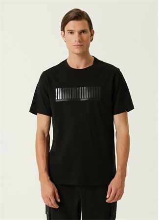 Network Erkek Slim Fit Siyah Baskılı T-shirt XL EU
