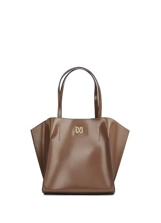 Network Kadın Vizon Deri Omuz Çantası Bej EU