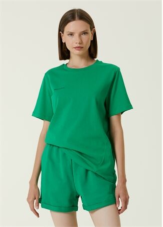 Academia Kadın Yeşil Bisiklet Yaka T-shirt XS