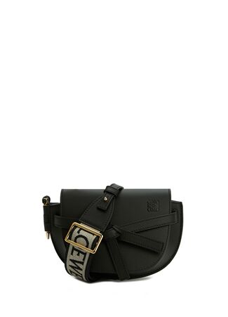 Loewe Kadın Siyah Logolu Deri Omuz Çantası EU