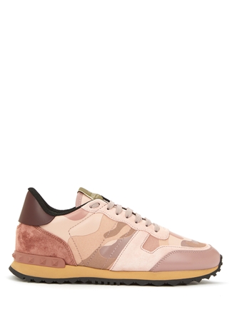 Valentino Garavani Kadın Altın Rengi Kamuflaj Desenli Deri Sneaker Pembe 36 EU Valentino Garavani Kadın Altın Rengi Kamuflaj Desenli Deri Sneaker Pembe 36 EU
