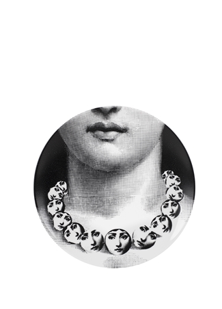 Fornasetti Tema e Variazioni No 107 Porselen Dekoratif Tabak Siyah Fornasetti Tema e Variazioni No 107 Porselen Dekoratif Tabak Siyah