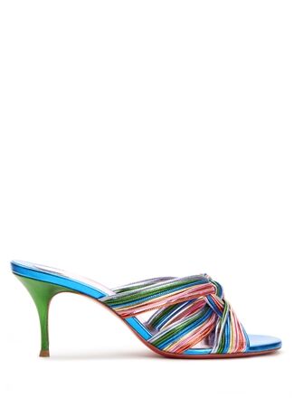 Christian Louboutin Kadın Colorblocked Deri Terlik 36 Eu Christian Louboutin Kadın Colorblocked Deri Terlik 36 Eu