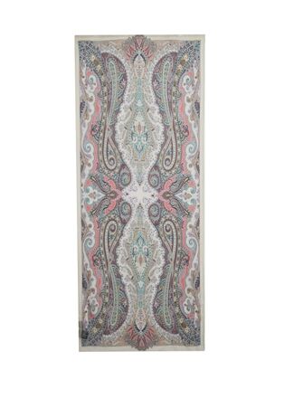 Etro Kadın Beyaz Gri Etnik Desenli Kaşmir Şal EU Etro Kadın Beyaz Gri Etnik Desenli Kaşmir Şal EU