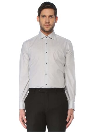 Pal Zileri Erkek Gri İtalyan Yaka Gömlek 40 IT