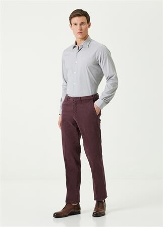 Pal Zileri Erkek Bordo Boru Paça Pantolon 48 IT