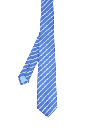 Tino Cosma Erkek Mavi Verev Çizgili İpek Kravat EU Tino Cosma Erkek Mavi Verev Çizgili İpek Kravat EU