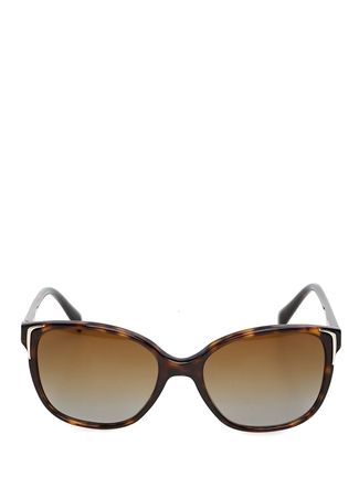 Prada Kadın Kahverengi Turtle Desenli Güneş Gözlüğü 55 EU