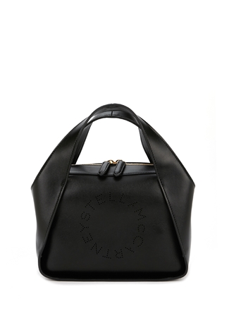 Stella McCartney Kadın Siyah Logolu Omuz Çantası EU