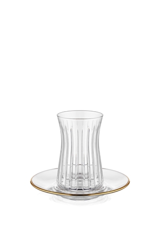 Chiara Alessi Stella Çizgi Dokulu Cam Çay Bardağı