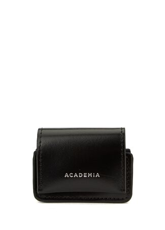 Academia Kadın Siyah Logo Baskılı Airpods Kılıfı EU