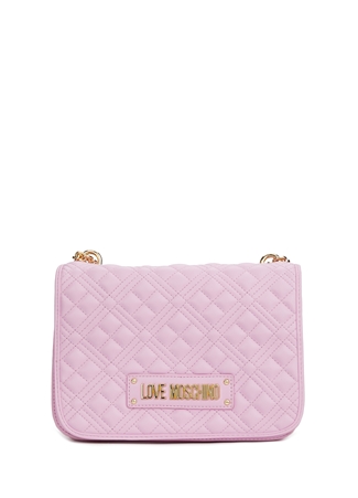 Love Moschino Kadın Pembe Logolu Kapitone Dokulu Omuz Çantası EU Love Moschino Kadın Pembe Logolu Kapitone Dokulu Omuz Çantası EU