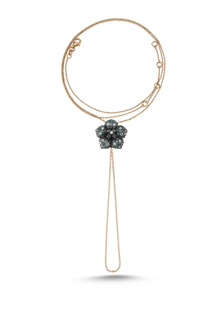 Aida Bergsen Kadın Blue Polkadot Mavi Beyaz Pırlanta Altın Rengi Şahmeran EU