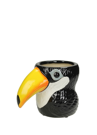 Kersten Colorblocked Tukan Formlu Seramik Vazo Siyah Kersten Colorblocked Tukan Formlu Seramik Vazo Siyah