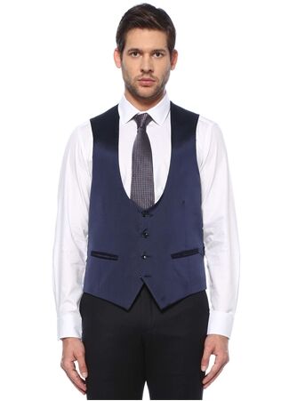 Palzileri Lab Erkek Mavi İpek Yelek 44 IT