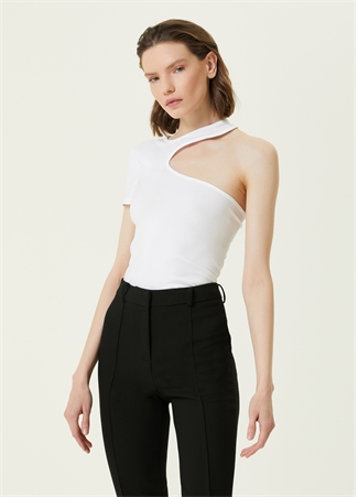 Helmut Lang Kadın Beyaz Asimetrik Kesim Detaylı Bluz Xs/s Eu Helmut Lang Kadın Beyaz Asimetrik Kesim Detaylı Bluz Xs/s Eu