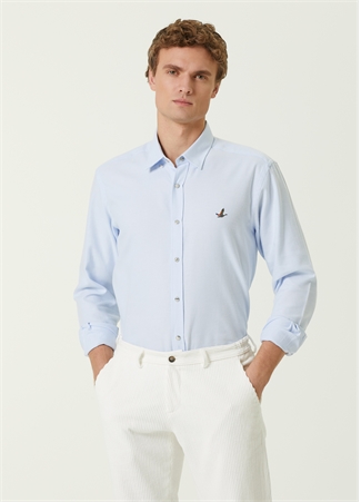 Beymen Club Erkek Comfort Fit Mavi Oxford Gömlek S