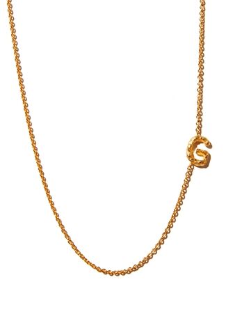 Fidelle Kadın Sideways Alphabet G Formlu Altın Rengi Kolye L EU