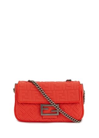 Fendi Kadın Turuncu Logolu Omuz Çantası EU