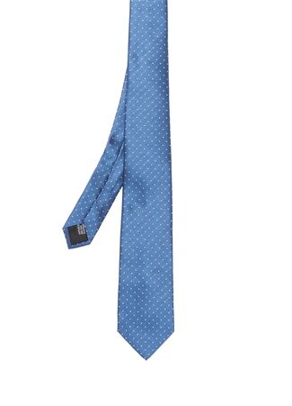 Lanvin Erkek Mavi Mikro Desenli İpek Kravat Eu